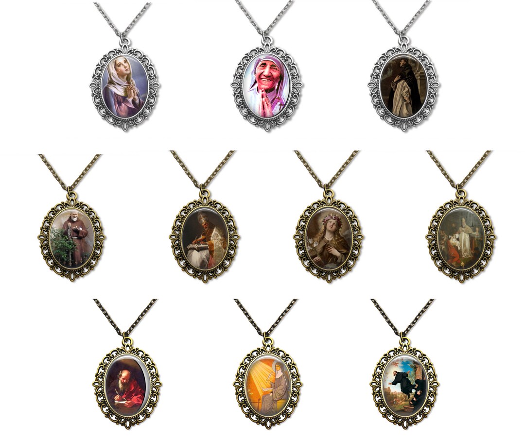 September Saints, Set 10 Religious Medal, Catholic Gift, Catholic Medal ...