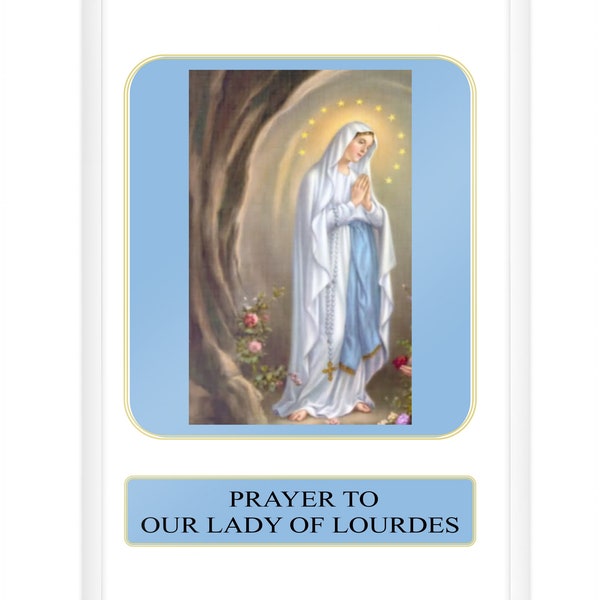 Our Lady of Lourdes Prayer Card - Etsy