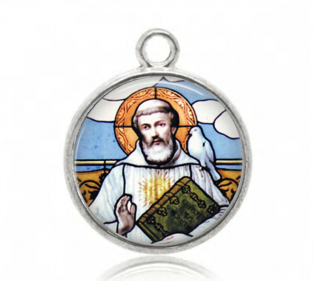 Saint Columbanus, Religious Medal, Religious Pendant, Catholic Medal ...