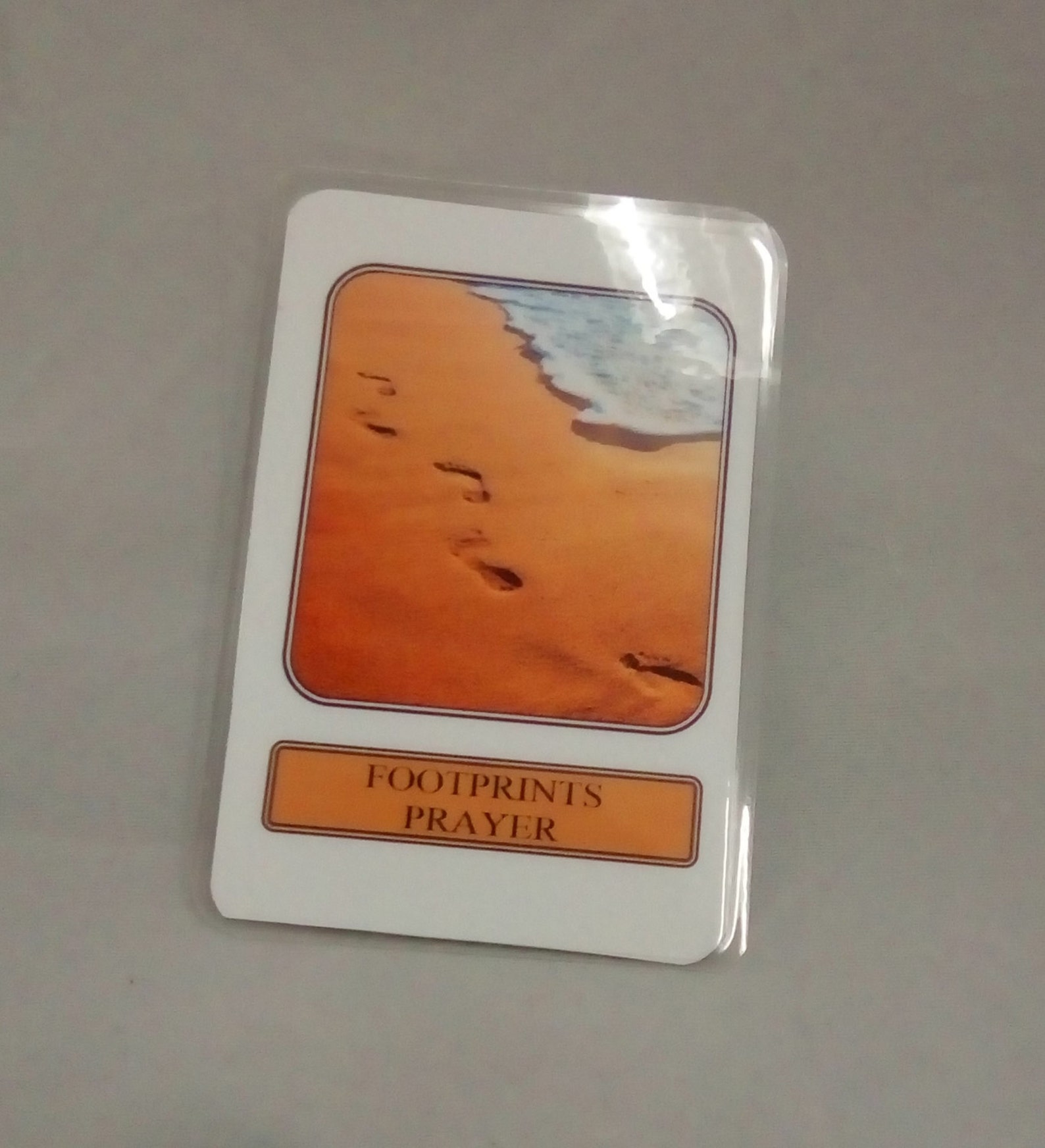Footprints Prayer, Laminated Prayer Card, Footprints, Footprints Poem ...