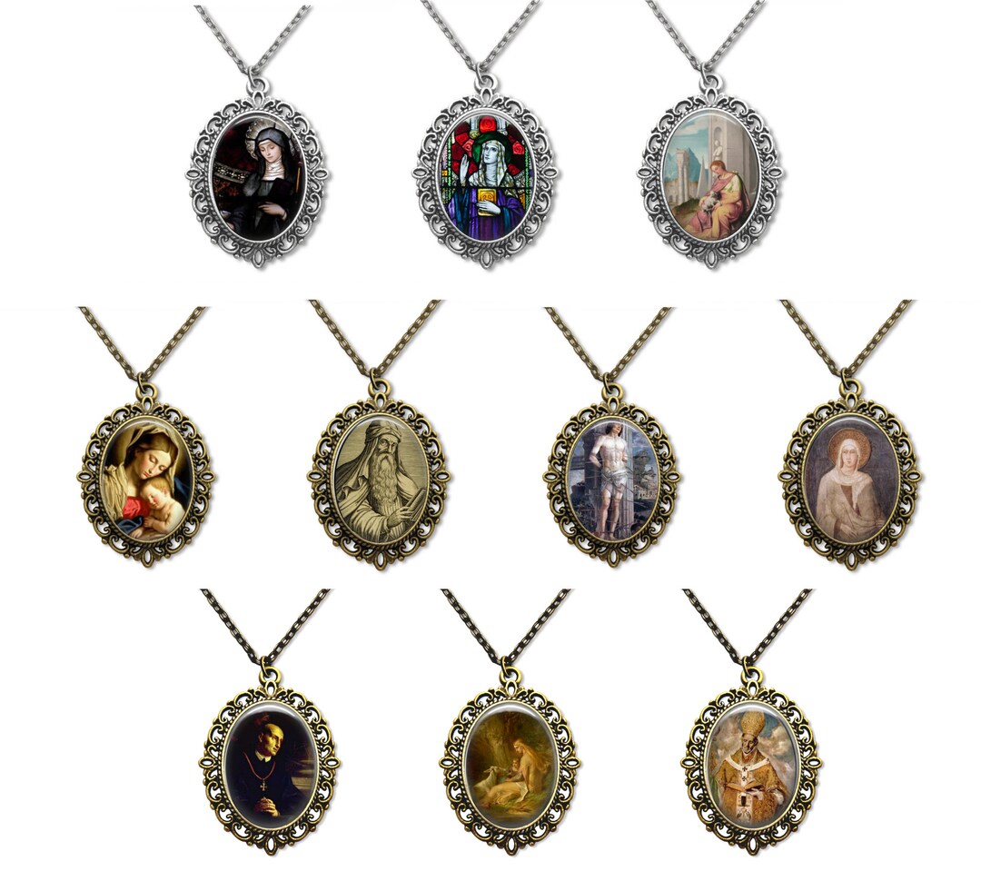 January Saints, Set 10 Religious Medal, Catholic Gift, Catholic Medal ...