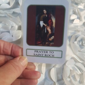 Saint Roch, Prayer for the Sick, Prayer Card, Roch, St Roch, Catholic ...