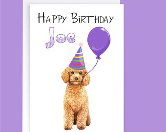 Standard Poodle Birthday Card - Etsy