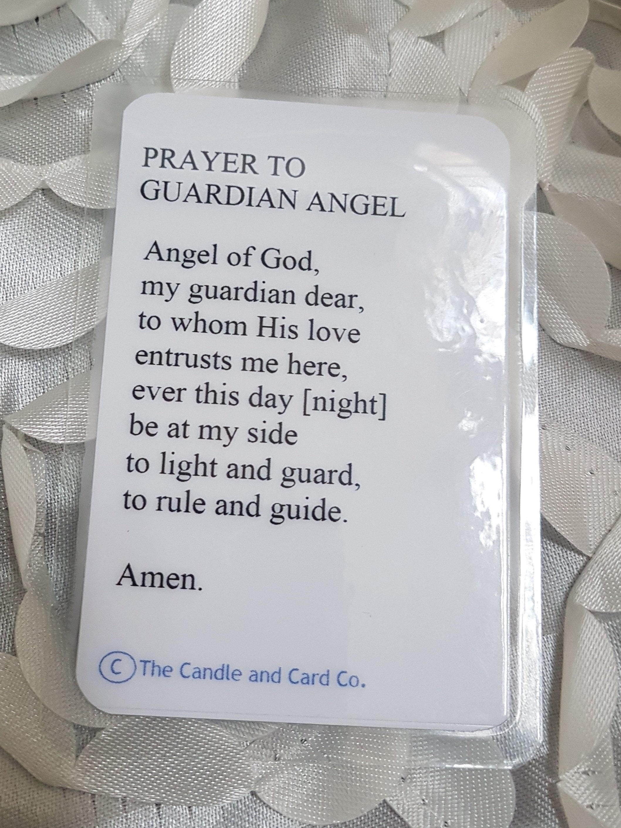 Guardian Angel Prayer Card Religious Gift Prayer Cards | Etsy