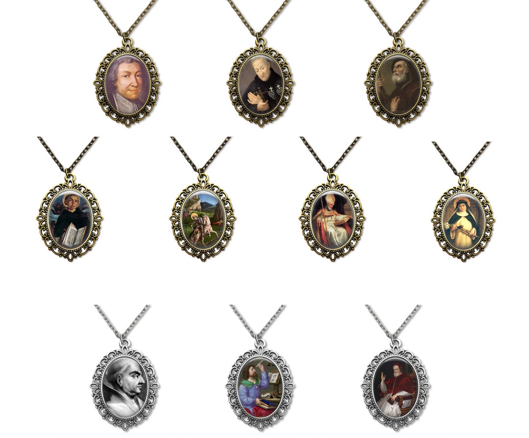 April Saints, Set 10 Religious Medal, Catholic Gift, Catholic Medal ...