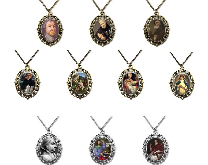 April Saints, Set 10 Religious Medal, Catholic Gift, Catholic Medal ...