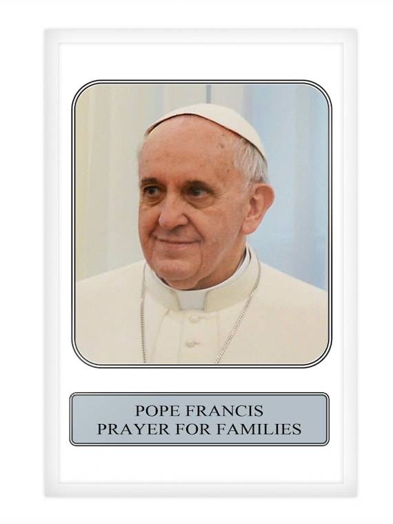 Pope Francis Prayer Prayer Card Catholic Inspirational - Etsy