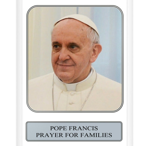 Pope Francis Prayer Card - Etsy