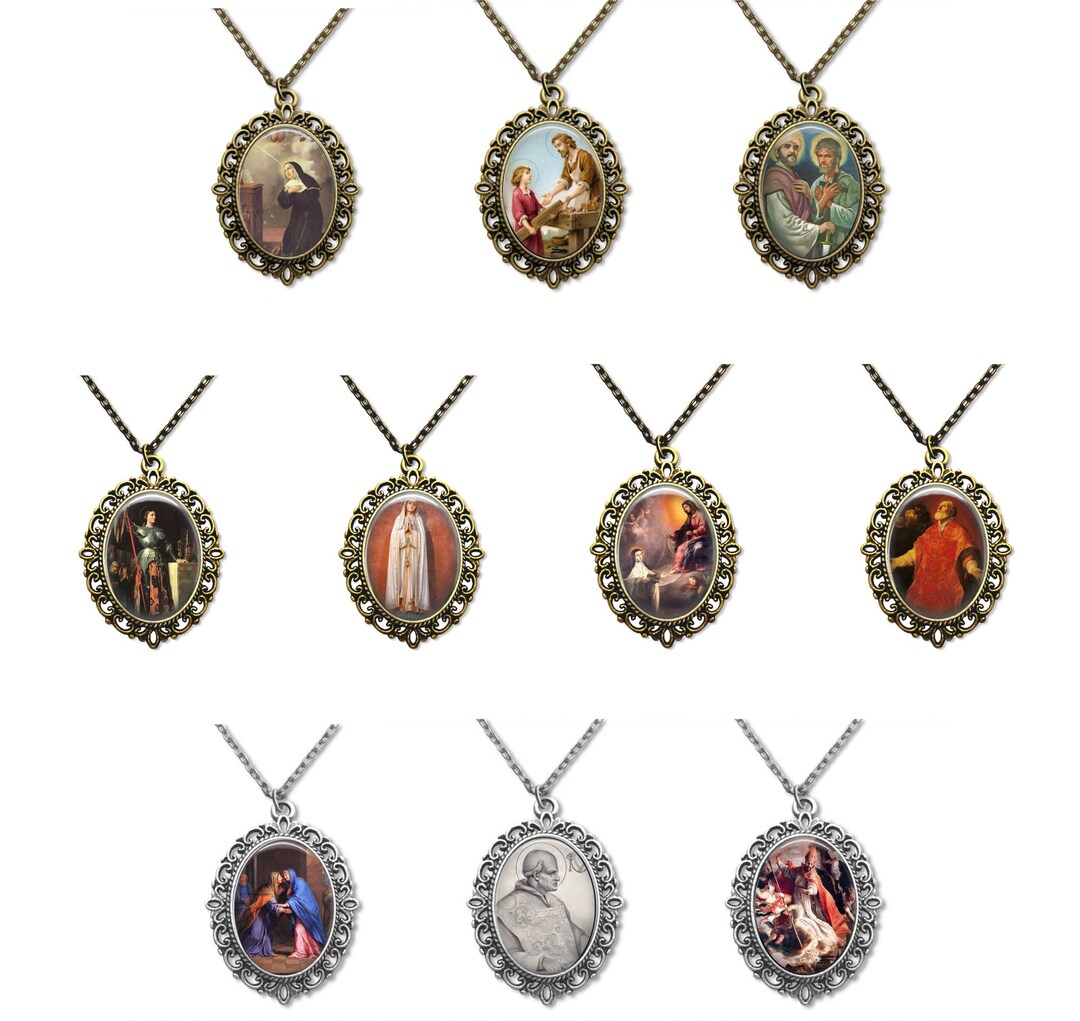 May Saints, Set 10 Religious Medal, Catholic Gift, Catholic Medal ...