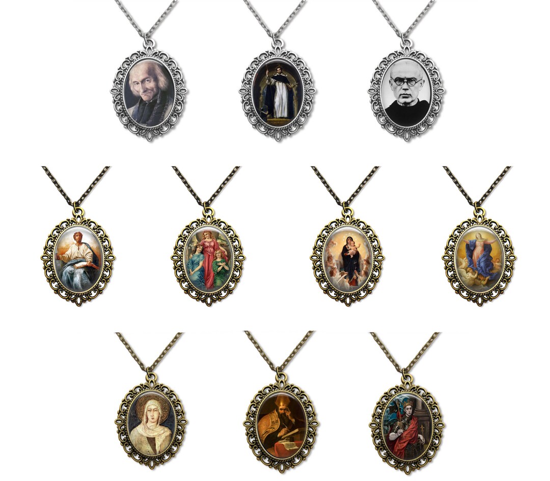 August Saints Set 10 Religious Medal Catholic Gift Catholic - Etsy
