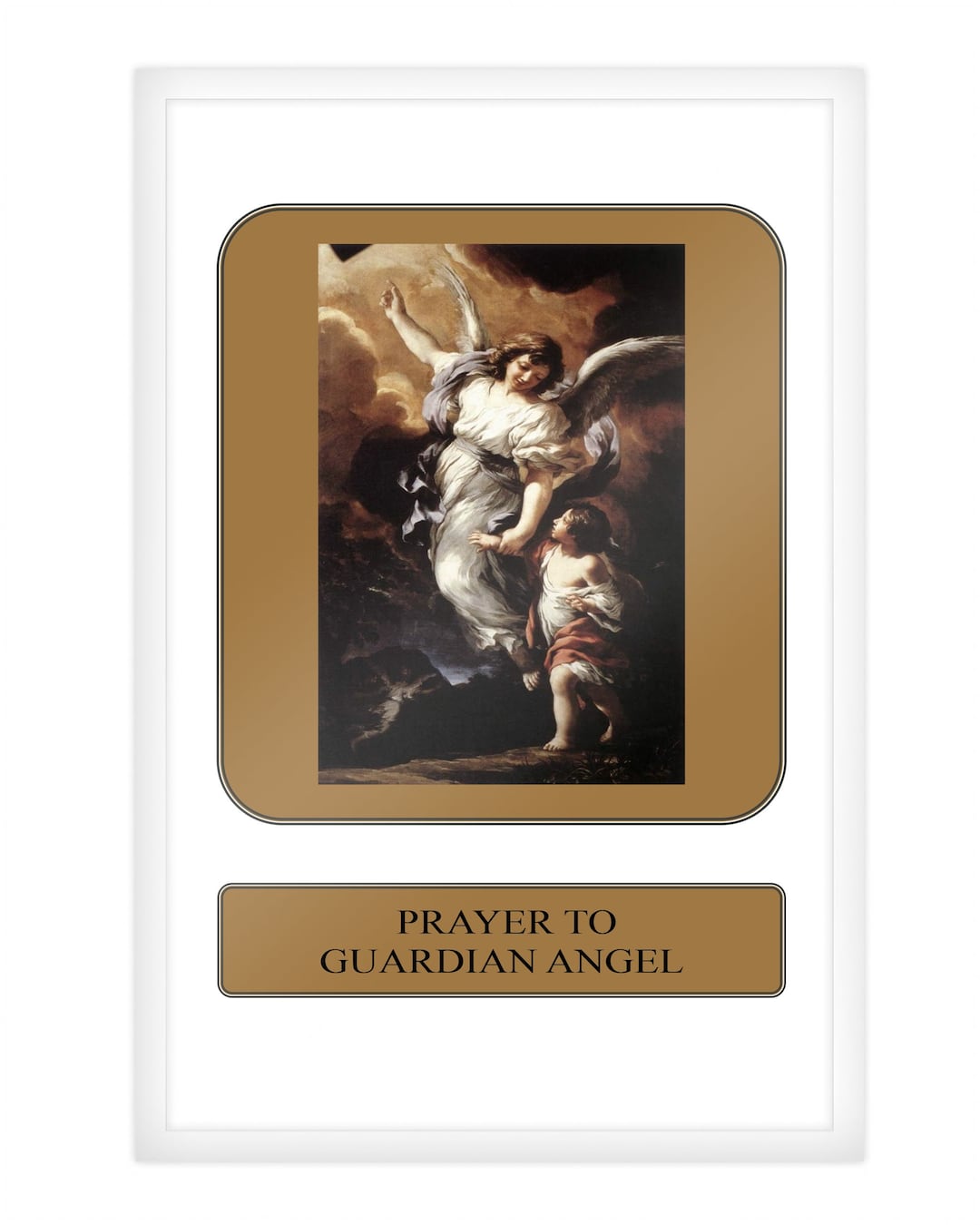 Guardian Angel, Prayer Card, Religious Gift, Prayer Cards, Christian ...