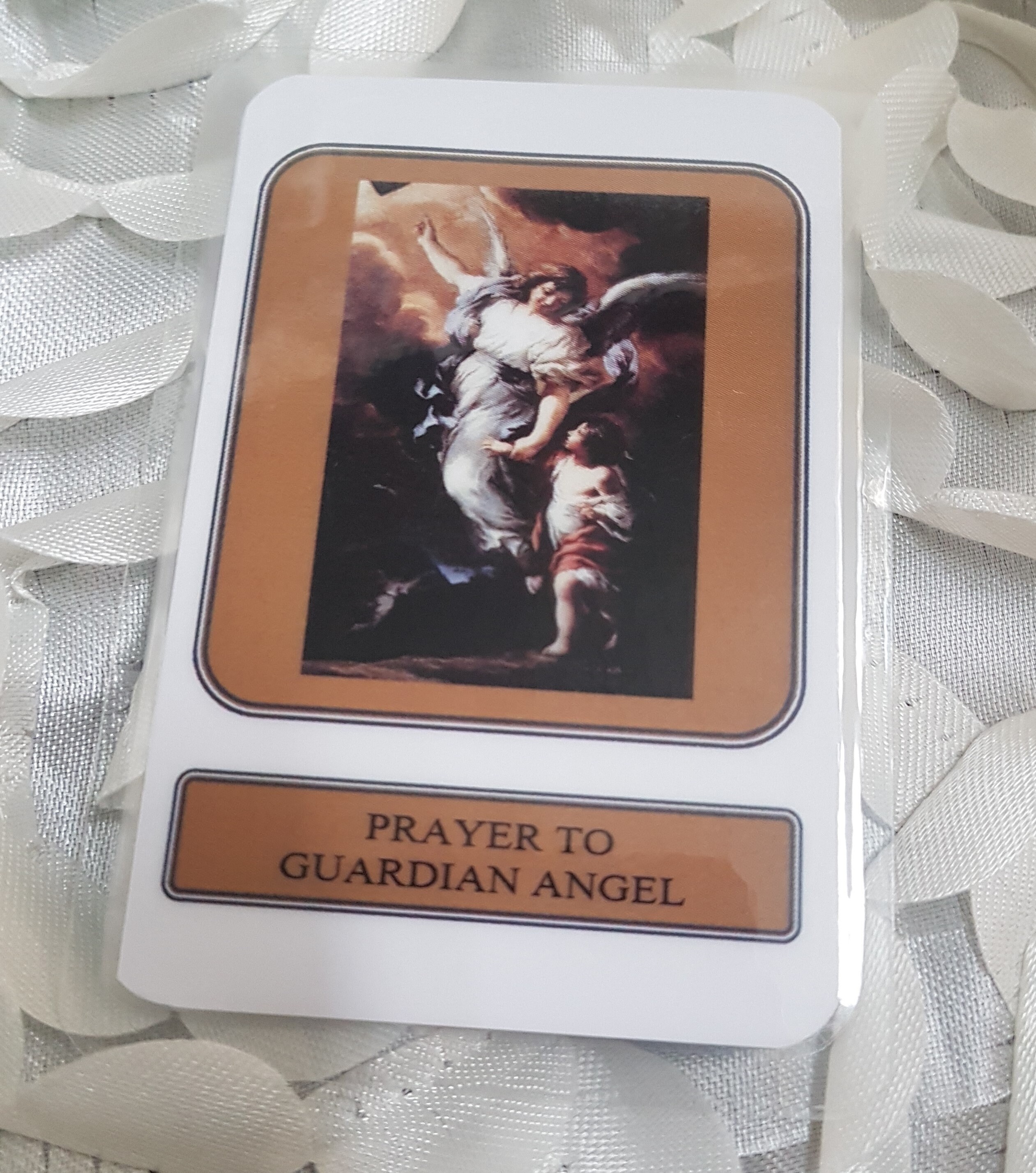 Guardian Angel Prayer Card Religious Gift Prayer Cards | Etsy