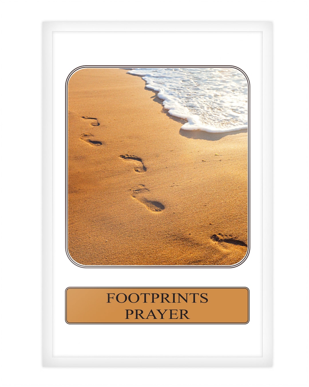 Footprints Prayer, Laminated Prayer Card, Footprints, Footprints Poem ...
