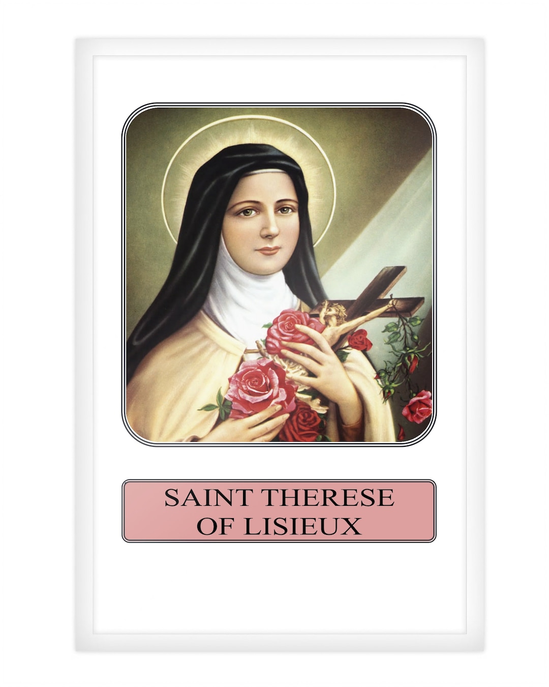Saint Therese De Lisieux, the Little Flower, Prayer Card, St Therese ...