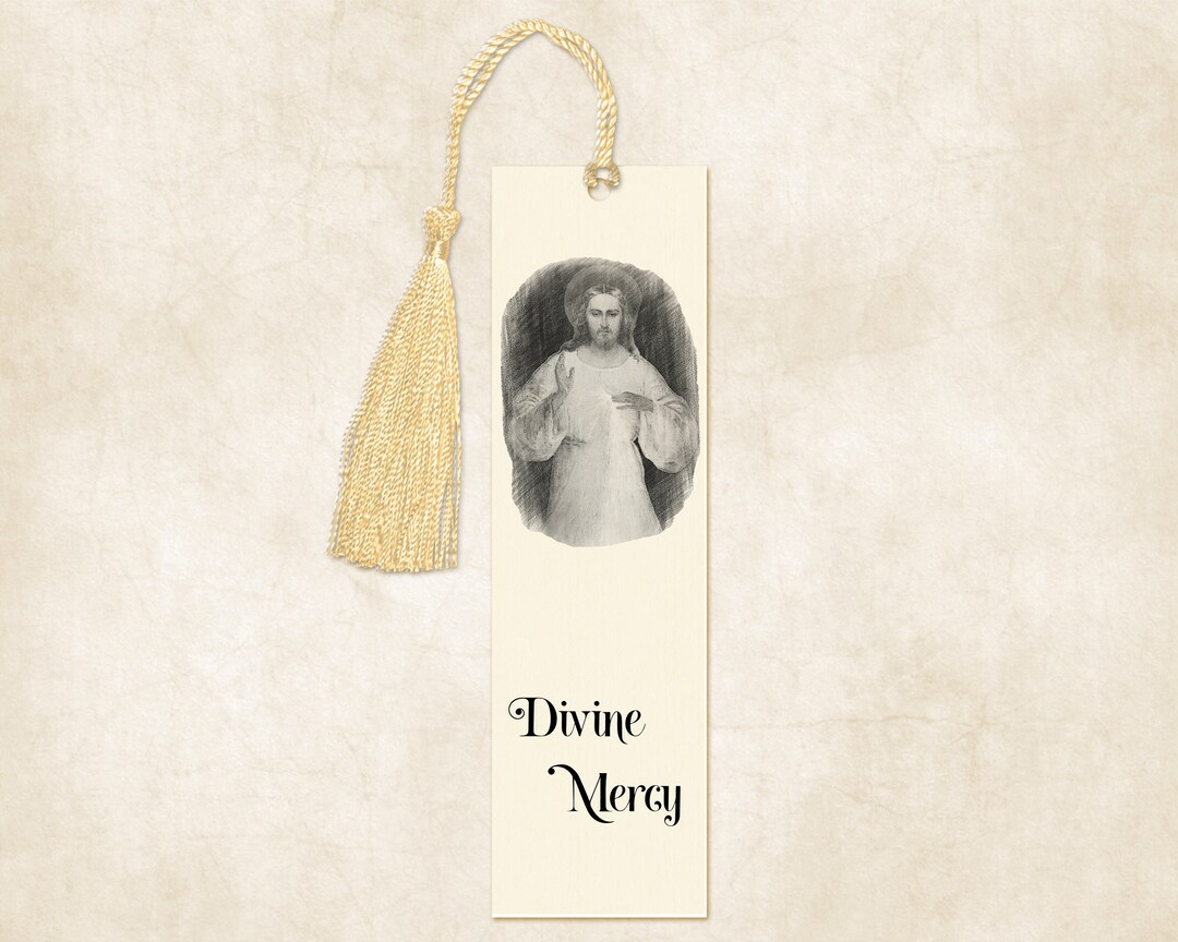 Divine Mercy, Bookmark, Prayer Card, Divine Mercy Bookmark, Catholic ...
