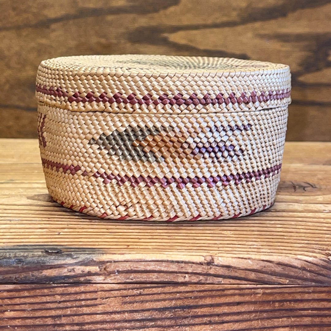 Antique Makah Lidded Trinket Basket, Ca. 1920 (SSB3) - Etsy