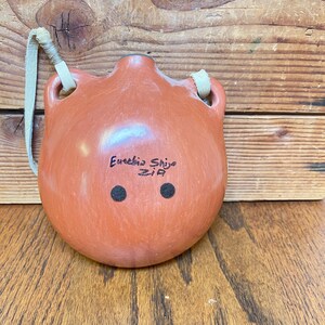 Acoma Pueblo-zia Pottery Canteen on Leather Strap W Roadrunner Design ...