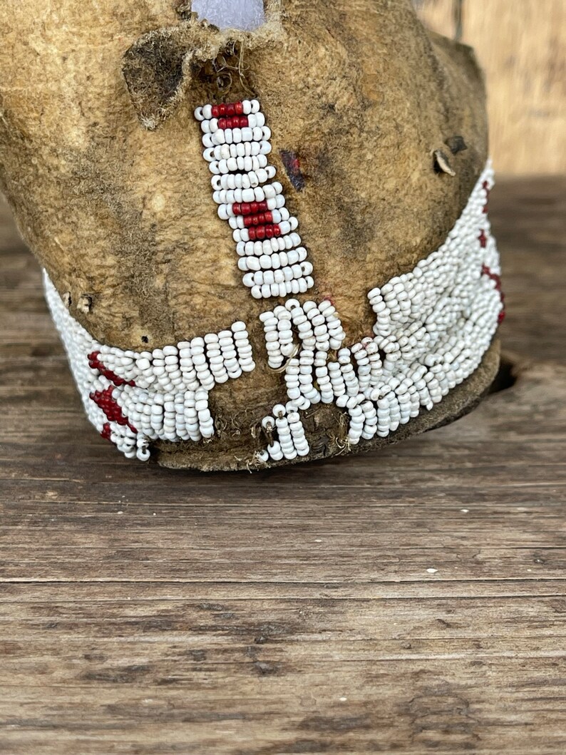 Cheyenne Authentic Native American Beaded Moccasins - Antique Late ...