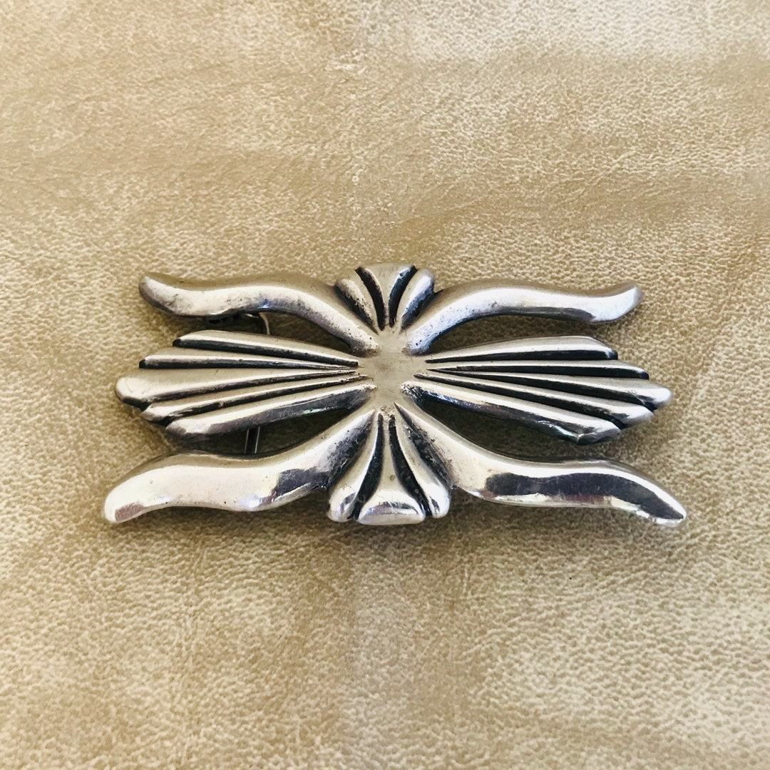 Silver Genuine Navajo Classic Sand Cast Belt Buckle by Frances Jones ...
