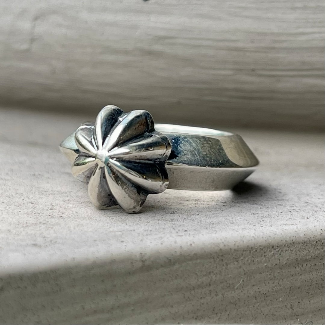 Silver Button Ring by Kyle Lee Anderson Navajo 3/170 - Etsy