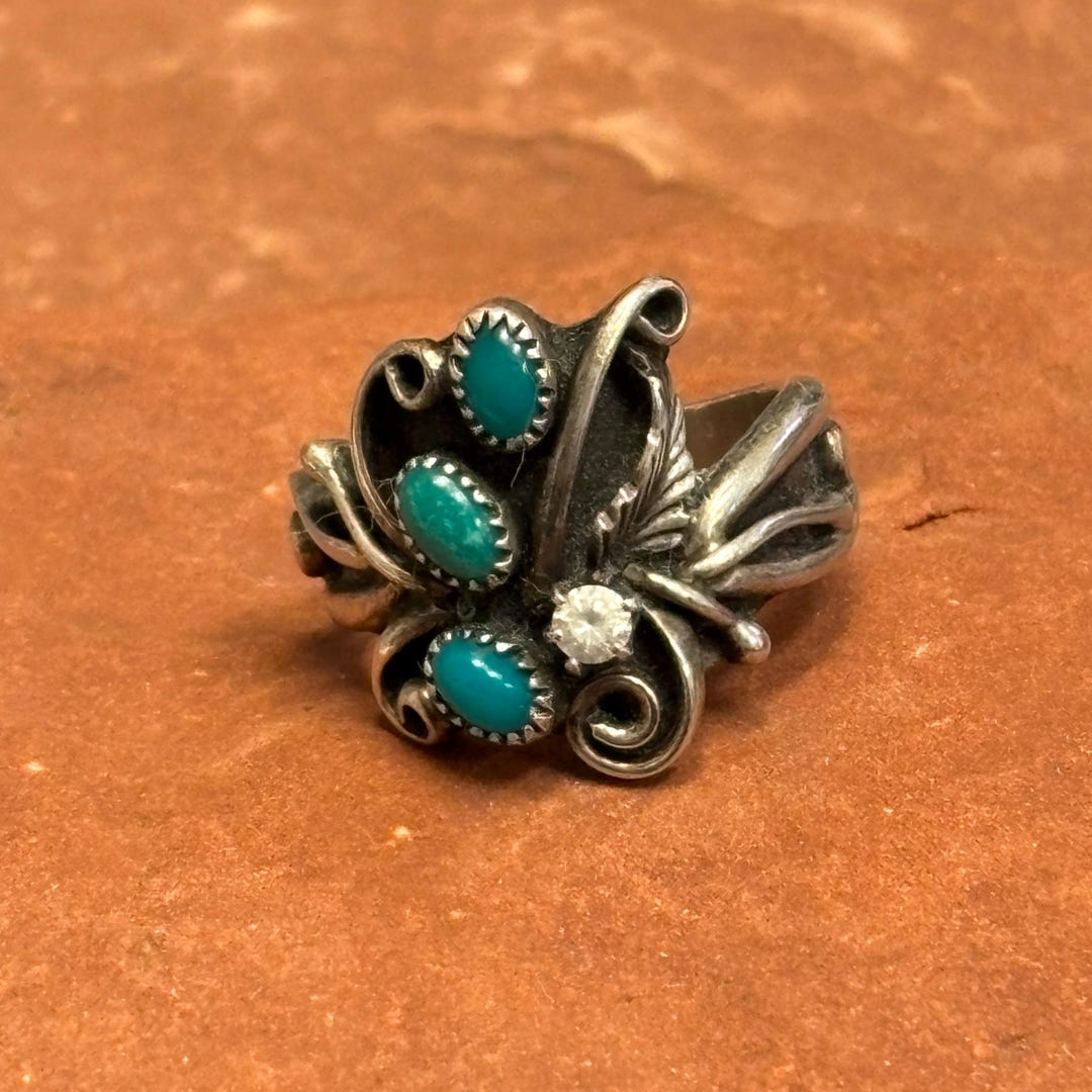 Royce "eagle Boy" Kohlmeyer, Jemez Pueblo Sterling Silver and Green ...