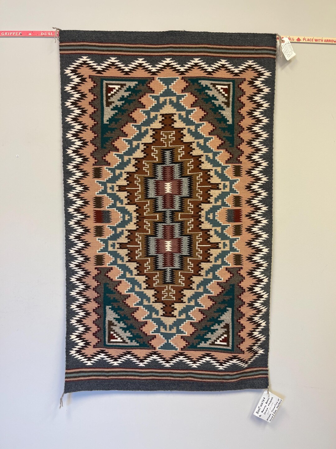 Roselyn Begay Navajo Burntwater Style Rug, Vintage Native American ...