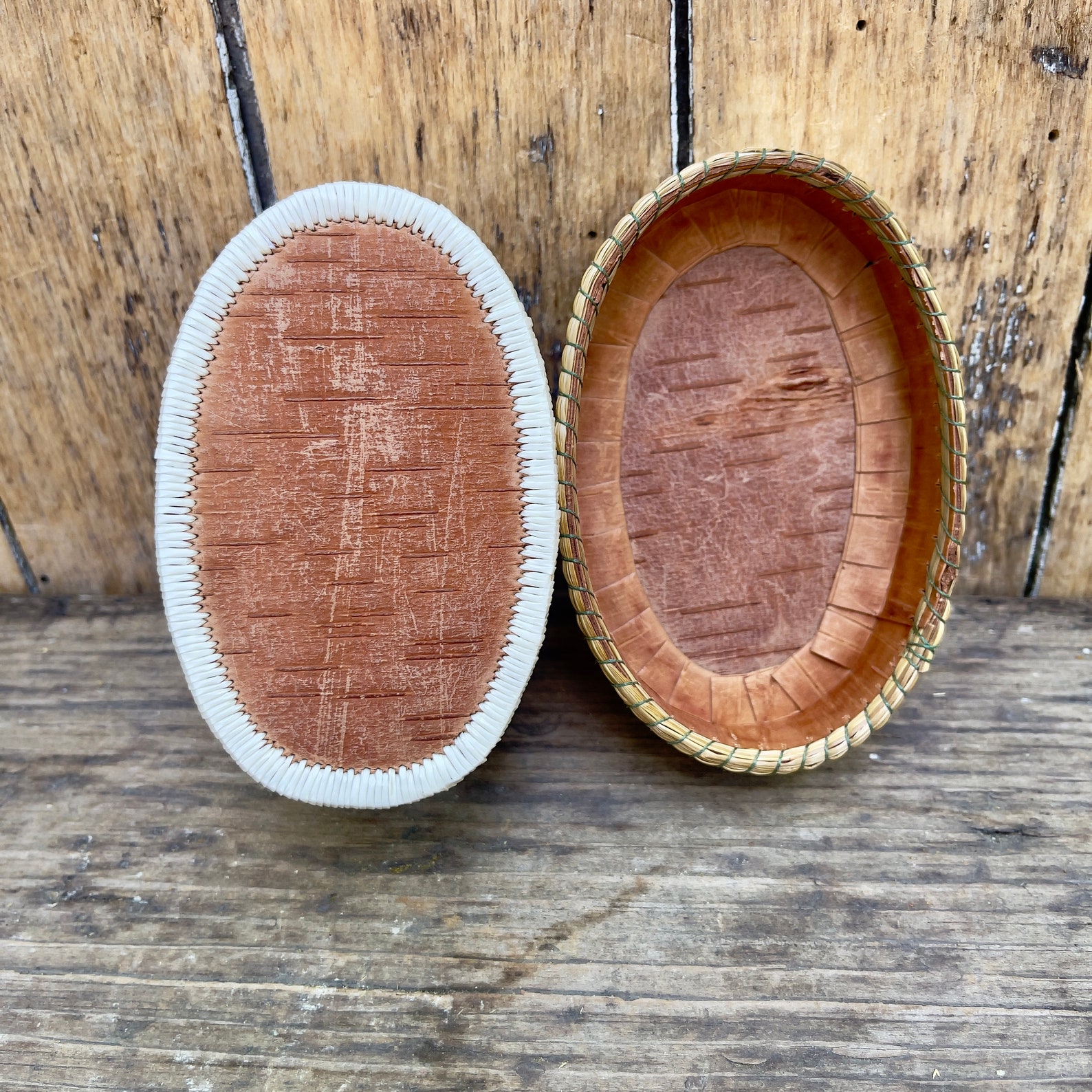 Vintage Native American Porcupine Quill Basket With Medicine Wheel and ...