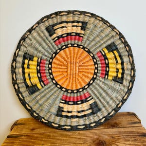 Vintage Hopi Plaque Basket With Red Beard Katsina Design, Ca. 1940s ...