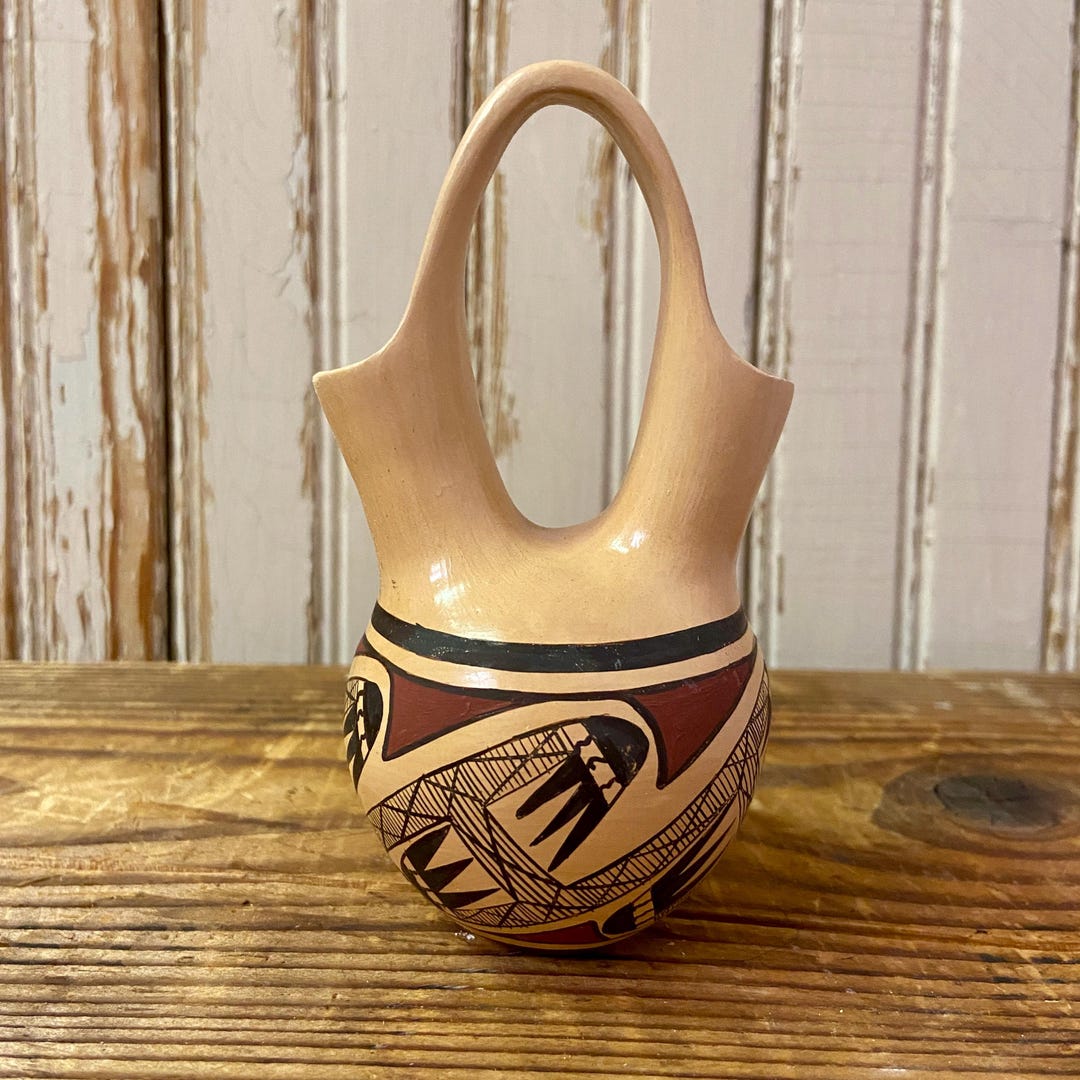 Small Hopi Wedding Vase With Rain Designs, Artist Carla Nampeyo (GM579 ...