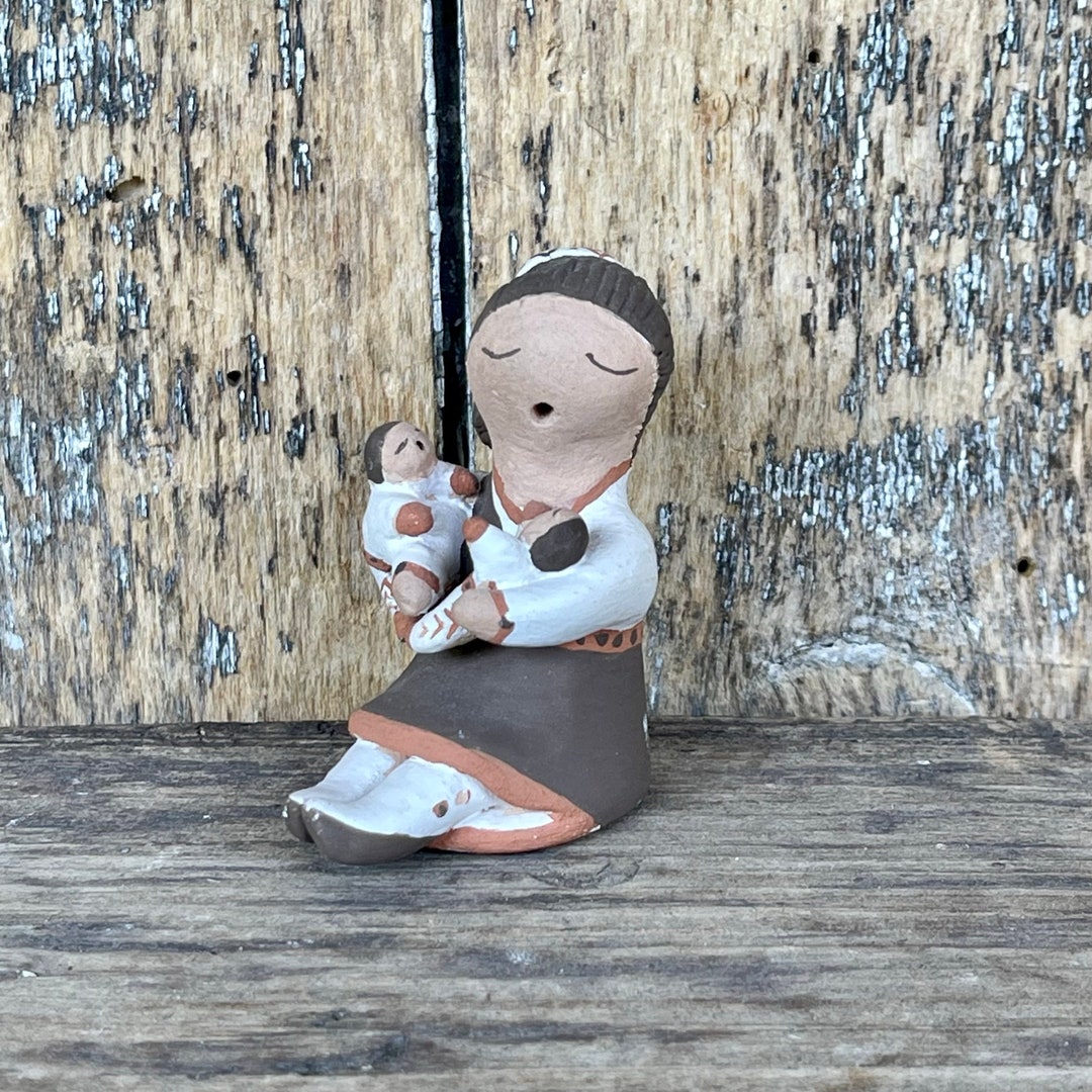 Authentic Native American Clay Storyteller Sculpture With 2 Children ...