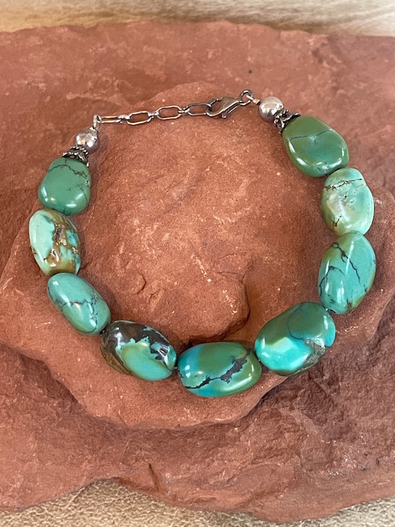 green turquoise bracelet - Gem