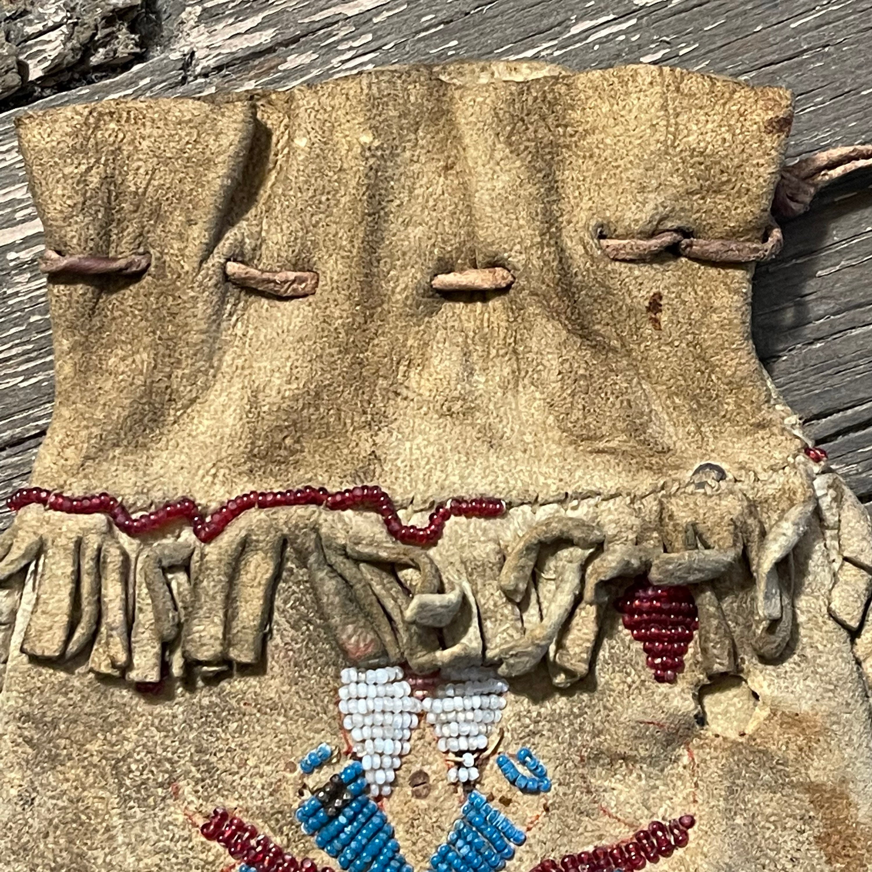 Antique Native American Beaded Bag Santee Sioux Beaded Bag - Etsy