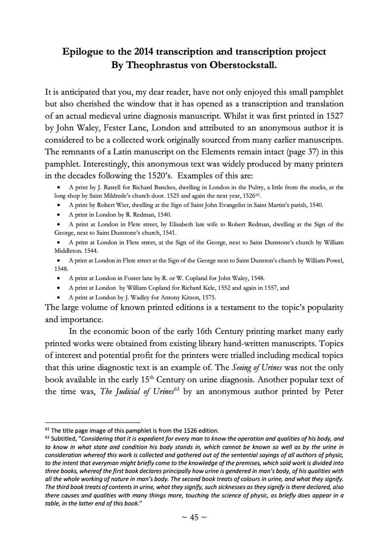 Medieval Urine Diagnosis Guide: 13th-15th Century Pamphlet (digital ...