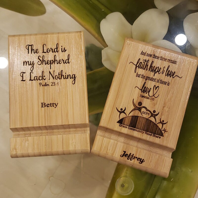 Bamboo Cell Phone Holder - Etsy