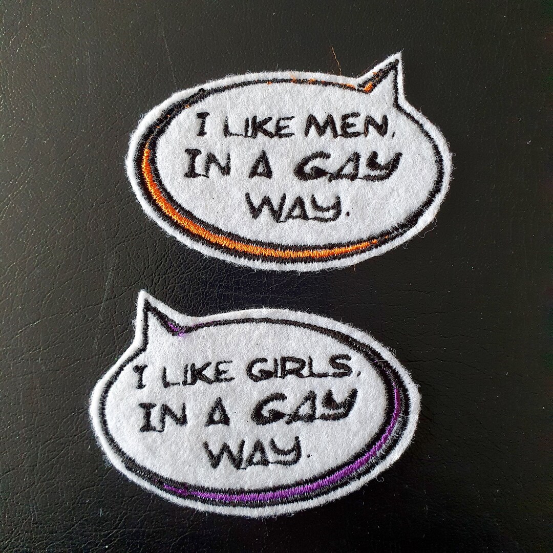 I Like Men I Like Girls in a GAY WAY Large Embroidery Patches - Etsy