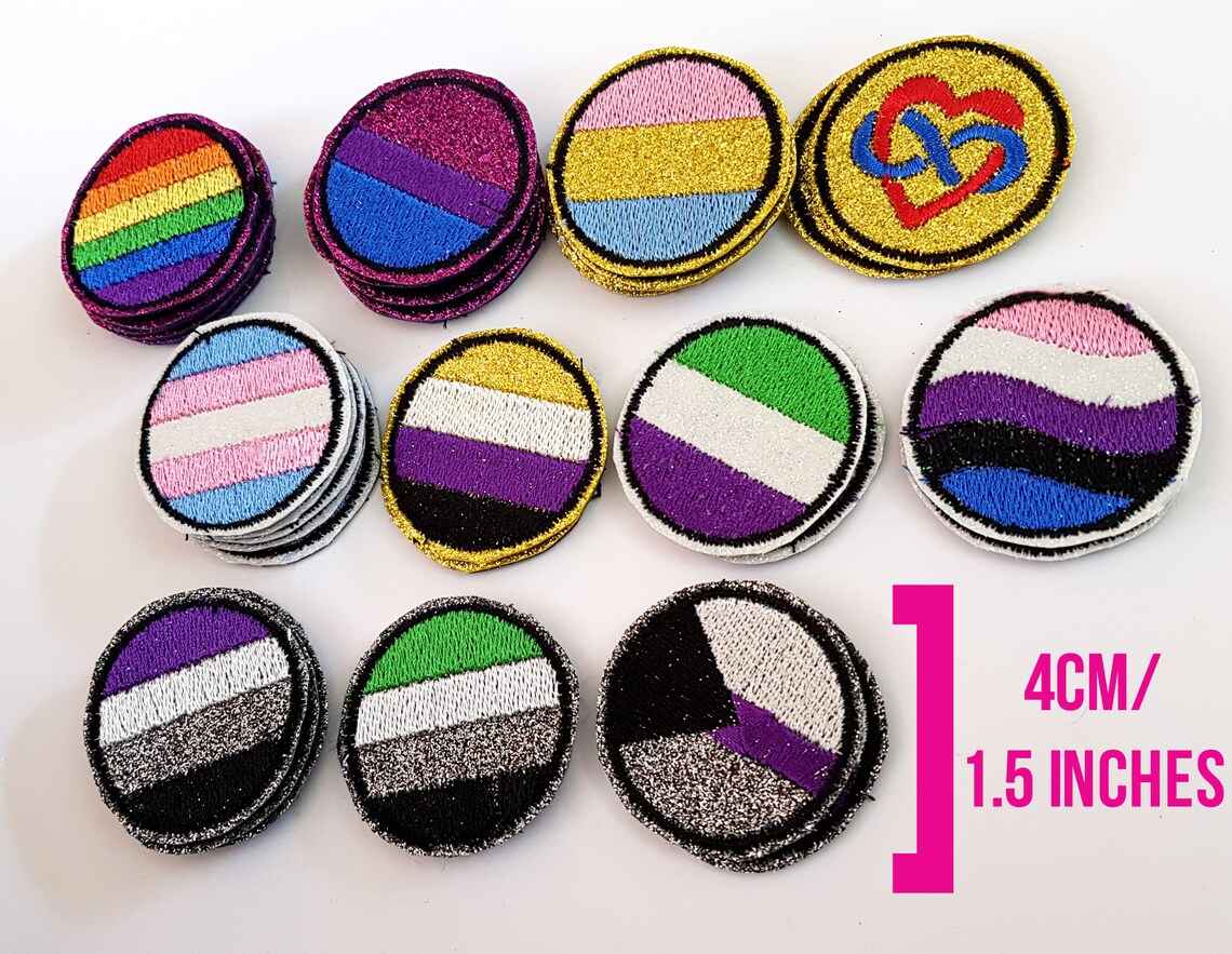 LGBT Gay Pride Round Scout Glitter Sew or Iron on Embroidery - Etsy