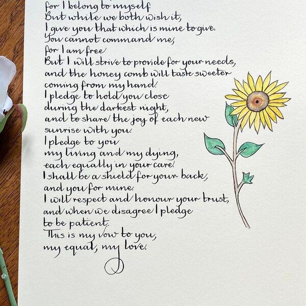 Flower Calligraphy - Etsy