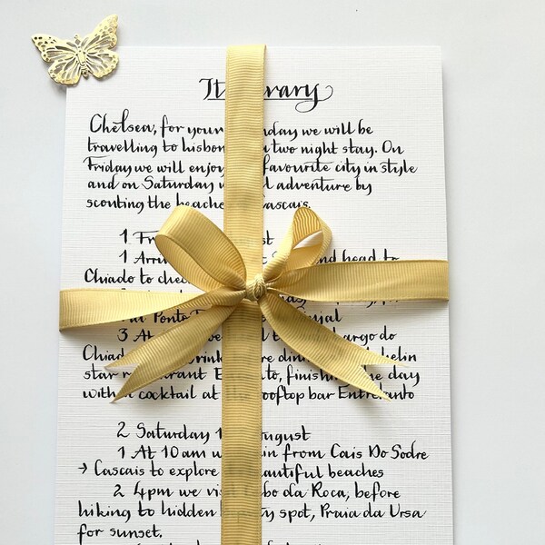 Calligraphy Schedule - Etsy