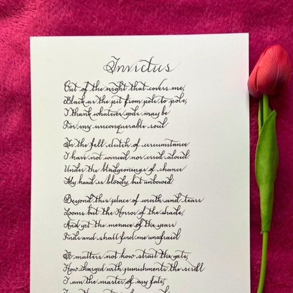Invictus Poem - Etsy UK