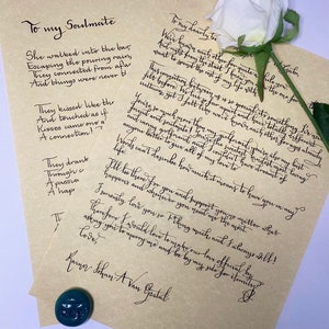 Handwriting Service Handwritten Letter Calligraphy Service - Etsy