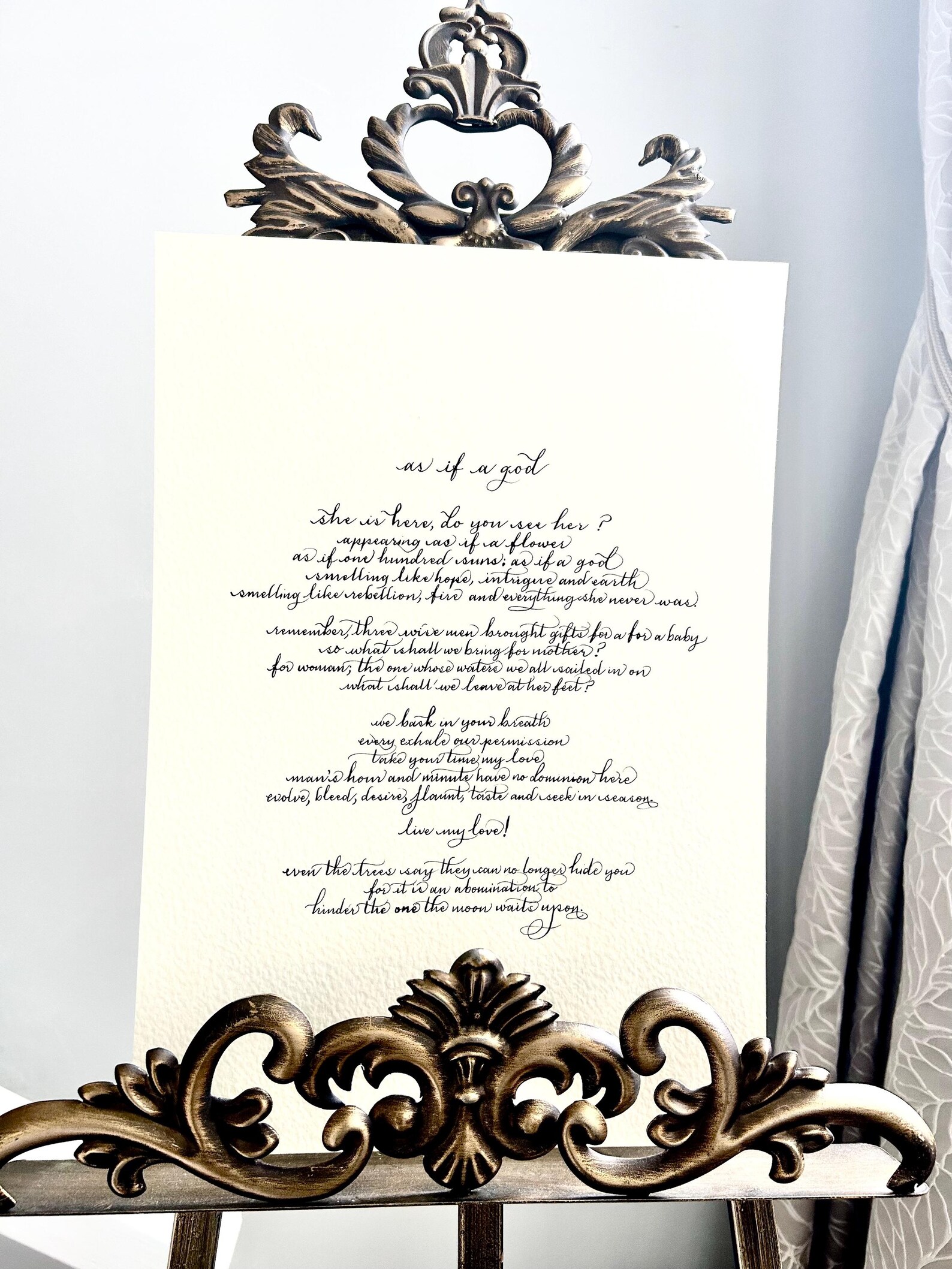 Handwritten Calligraphy Poem: Custom A3 Poster, 11x14 Print - Etsy