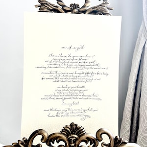 A3 Poem, A3 Letter, 11 X 14 Inch Poem, Calligraphy Poster Size, Large ...