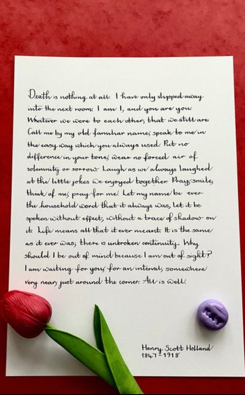 Funeral Poem Death Poem Funeral Reading Death is Nothing at - Etsy Hong ...