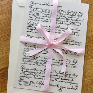 Handwritten Calligraphy Letter Custom Written Letter - Etsy