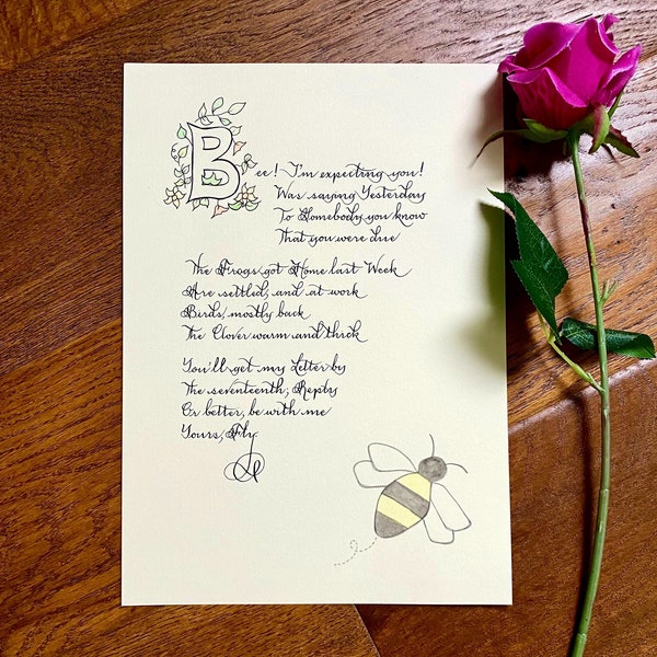 Flower Calligraphy - Etsy