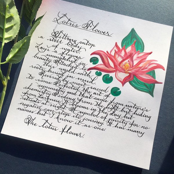 Flower Calligraphy - Etsy