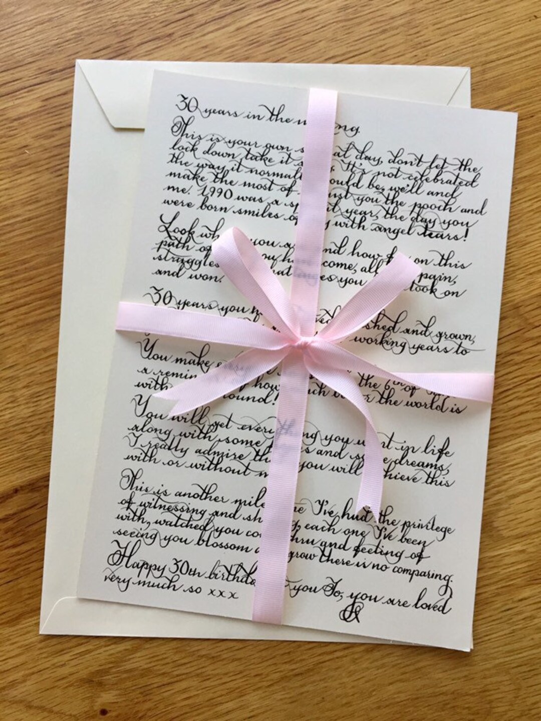 Handwritten Calligraphy Letter, Custom Written Letter, Handwritten Love ...