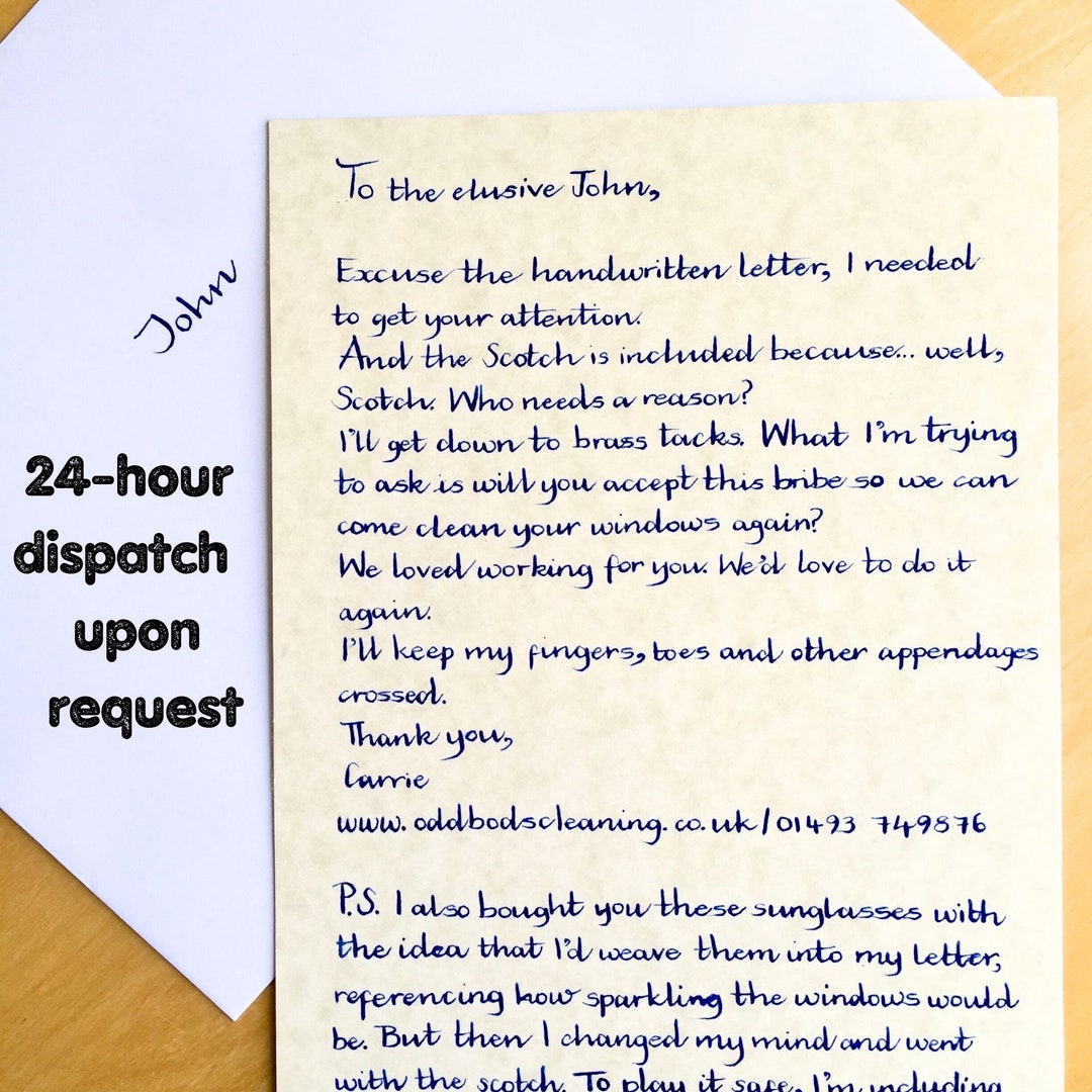 Handwriting Service Handwritten Letter Calligraphy Service - Etsy