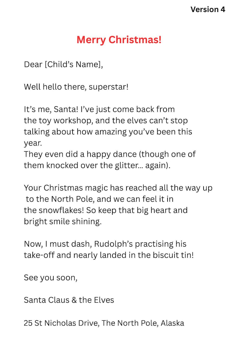 Personalised Santa Letter for Christmas, Handwritten Xmas Note Wax ...