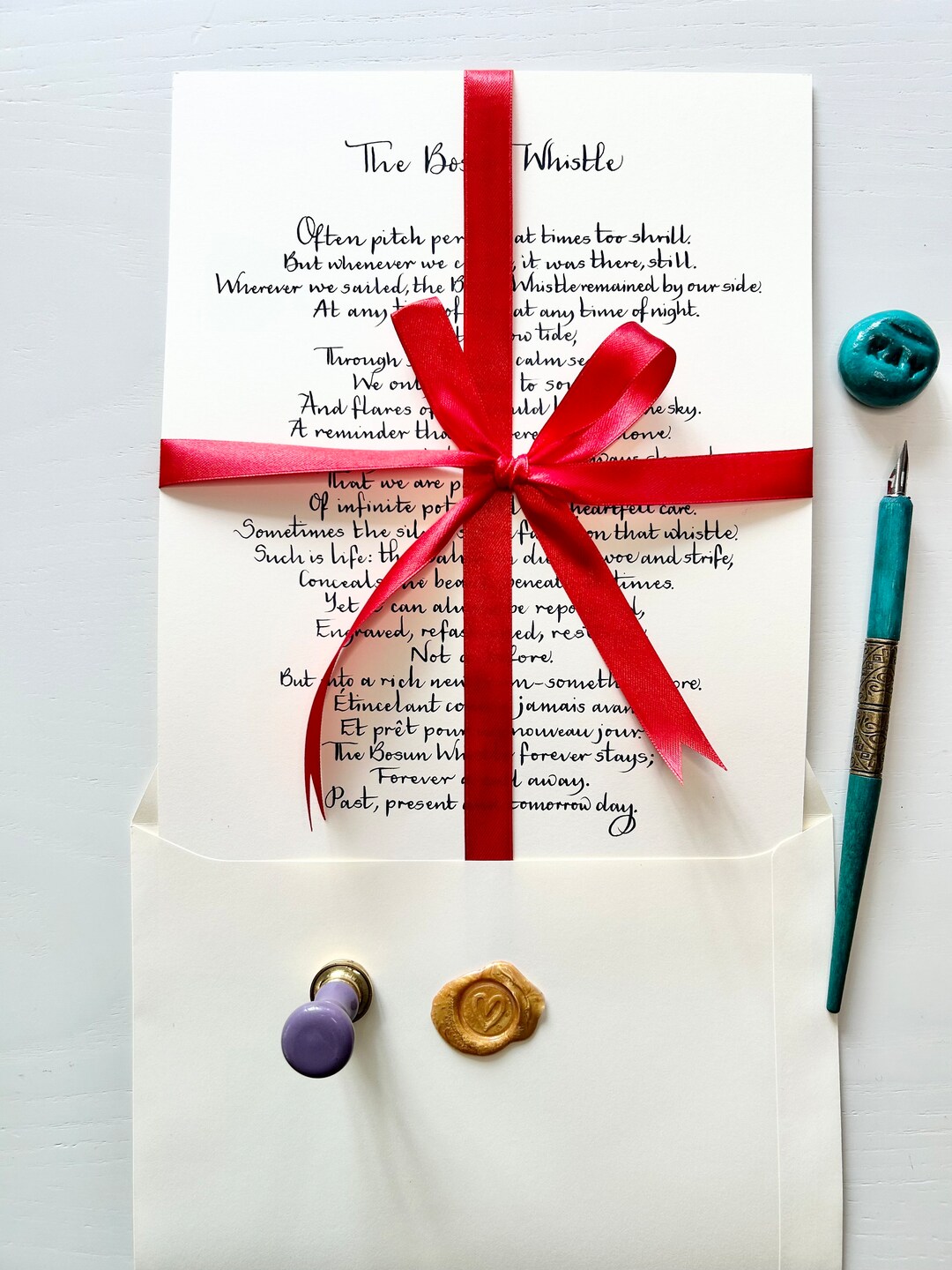 Handwritten Calligraphy Letter, Custom Written Letter, Penned Love ...